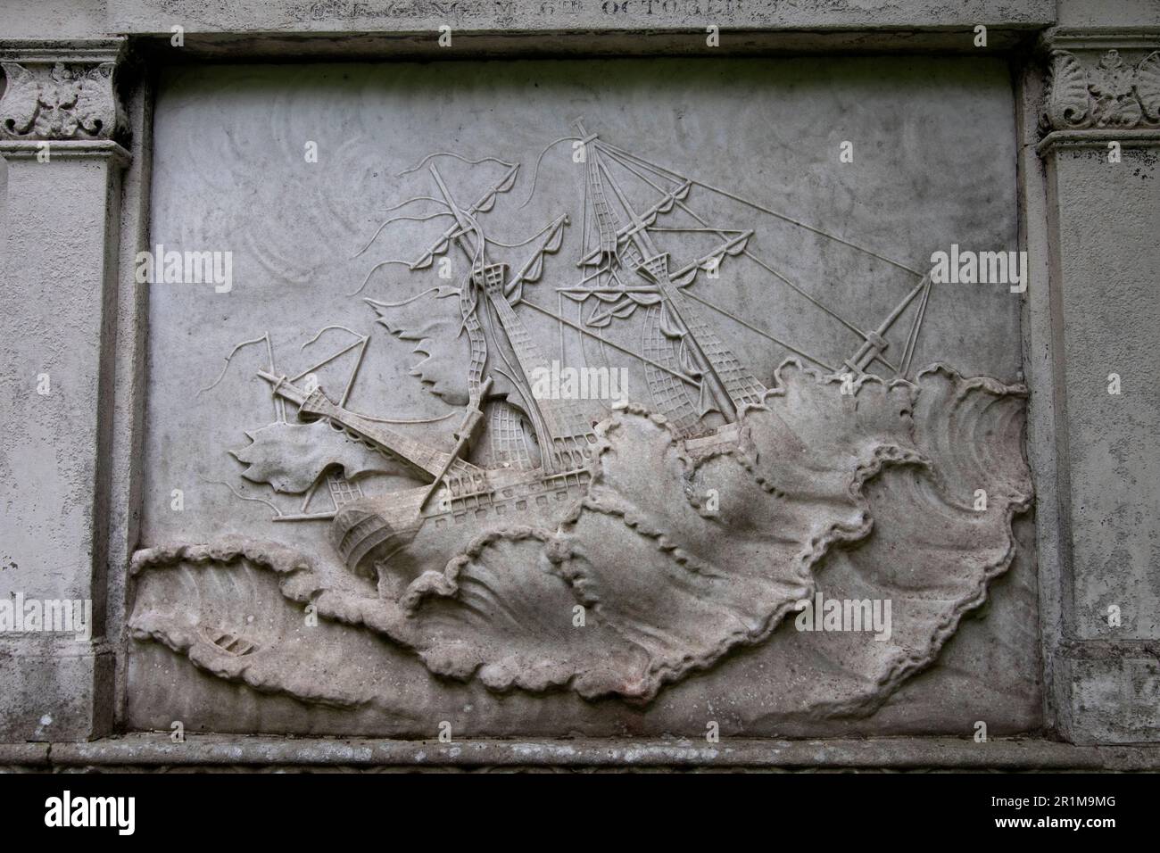 The John Wimble memorial on Ship Path, West Norwood Cemetery, one of ...
