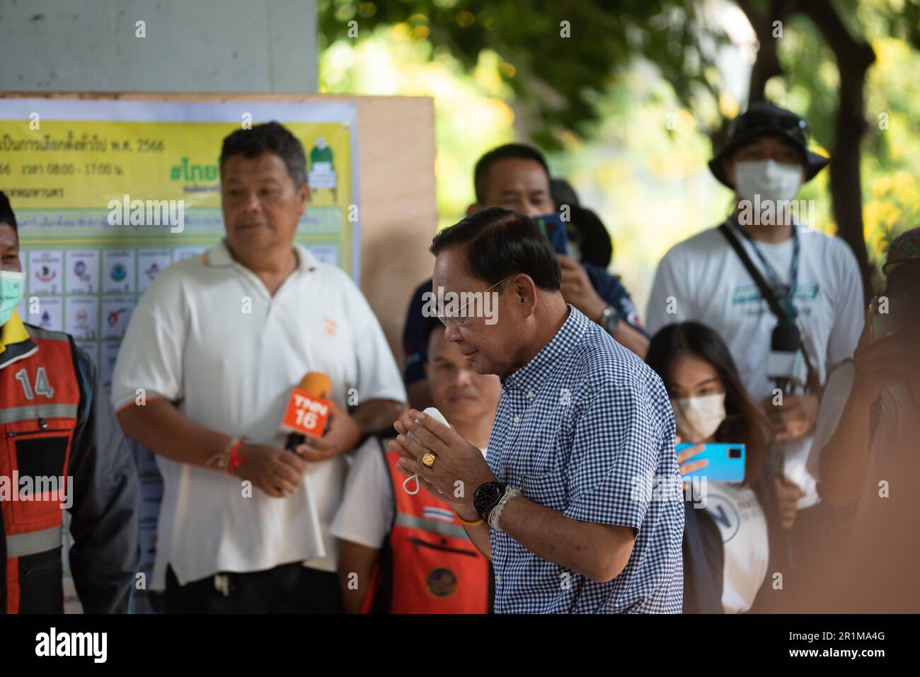 Bangkok, Thailand. 14th May, 2023. May 14, 2023 - Thai Prime Minister (acting) Prayuth Chan-ocha ...