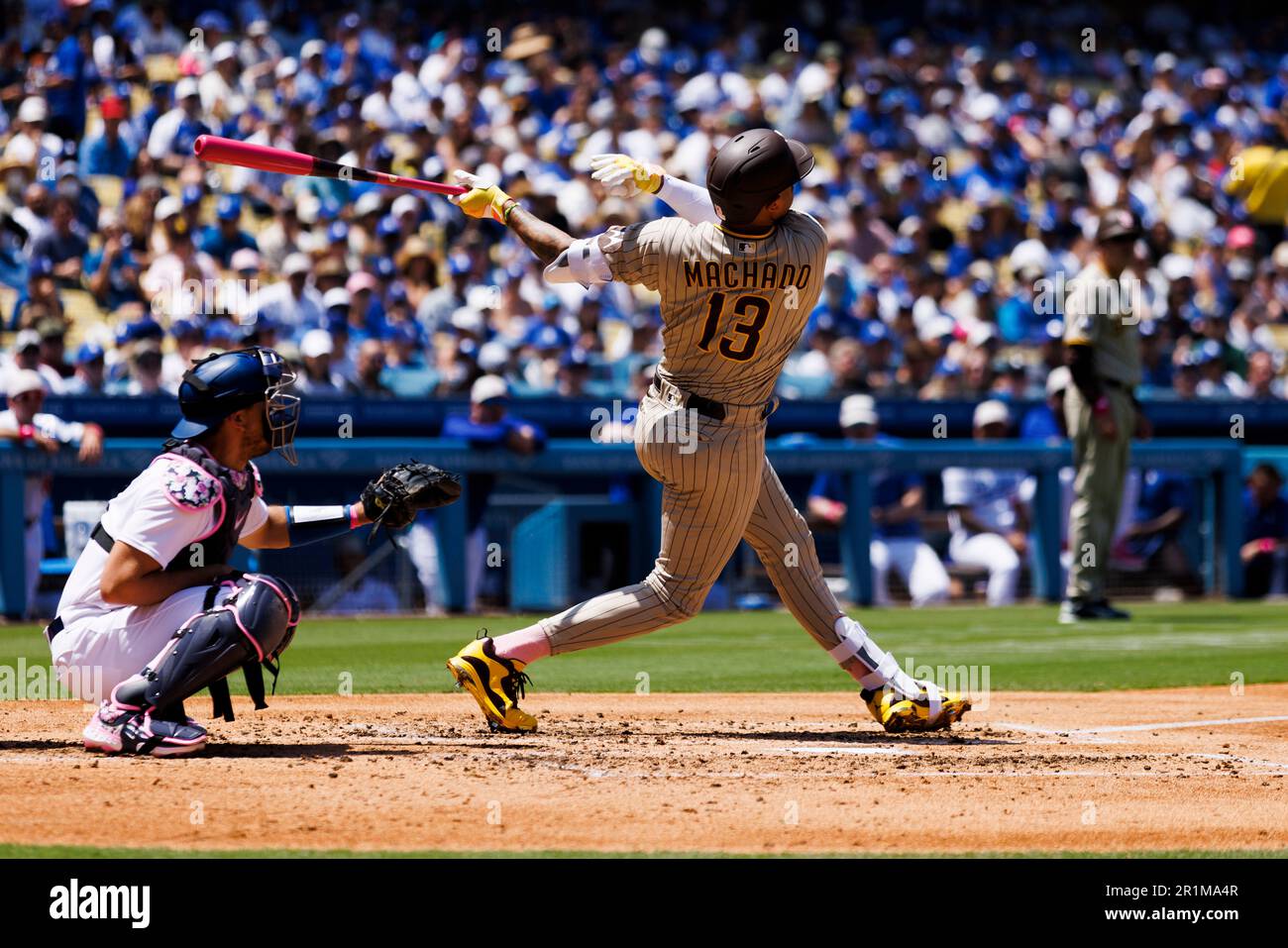 LOS ANGELES, CA - MAY 14: San Diego Padres third baseman Manny Machado ...