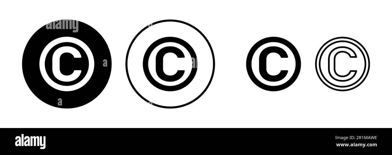 Copyright icon vector. copyright symbol Stock Vector Image & Art - Alamy