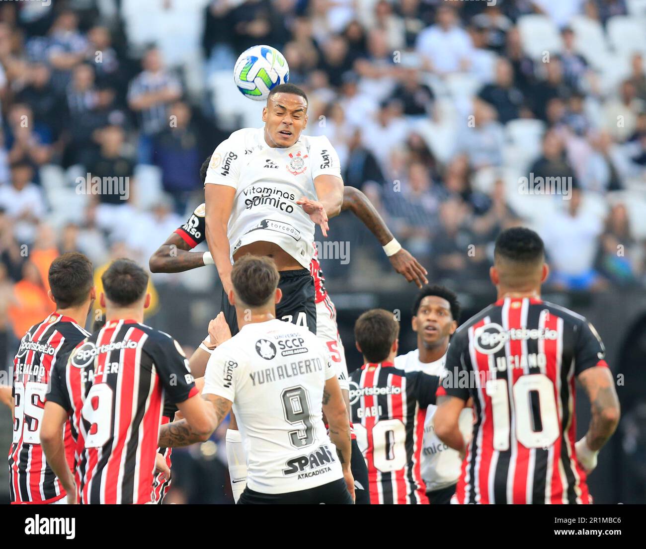 Sao Paulo, Brazil. 14th May, 2023. Murillo during a match between ...