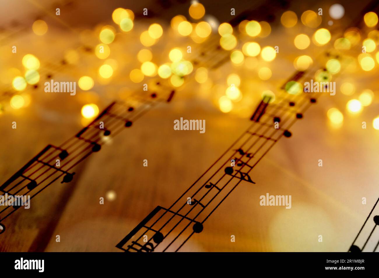 Sheet with music notes as background, closeup. Christmas songs Stock ...