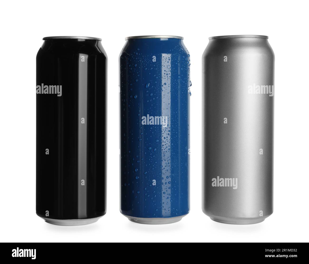 Aluminum cans on white background. Mockup for design Stock Photo - Alamy