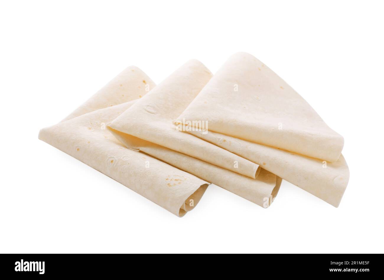 Delicious folded Armenian lavash on white background Stock Photo - Alamy