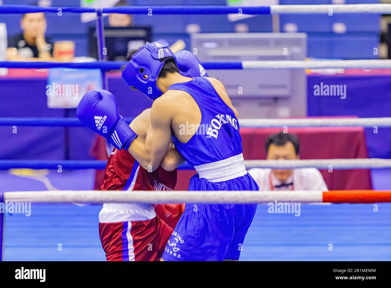 Taipei, OCT 20 2023 - Boxing competition of The National Games Stock ...