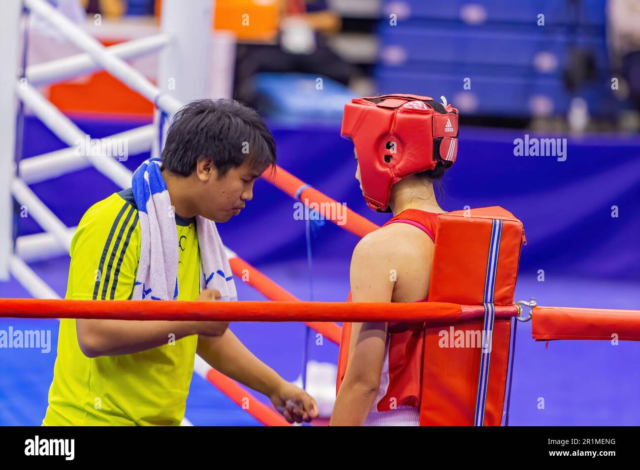 Taipei, OCT 20 2023 - Boxing competition of The National Games Stock ...