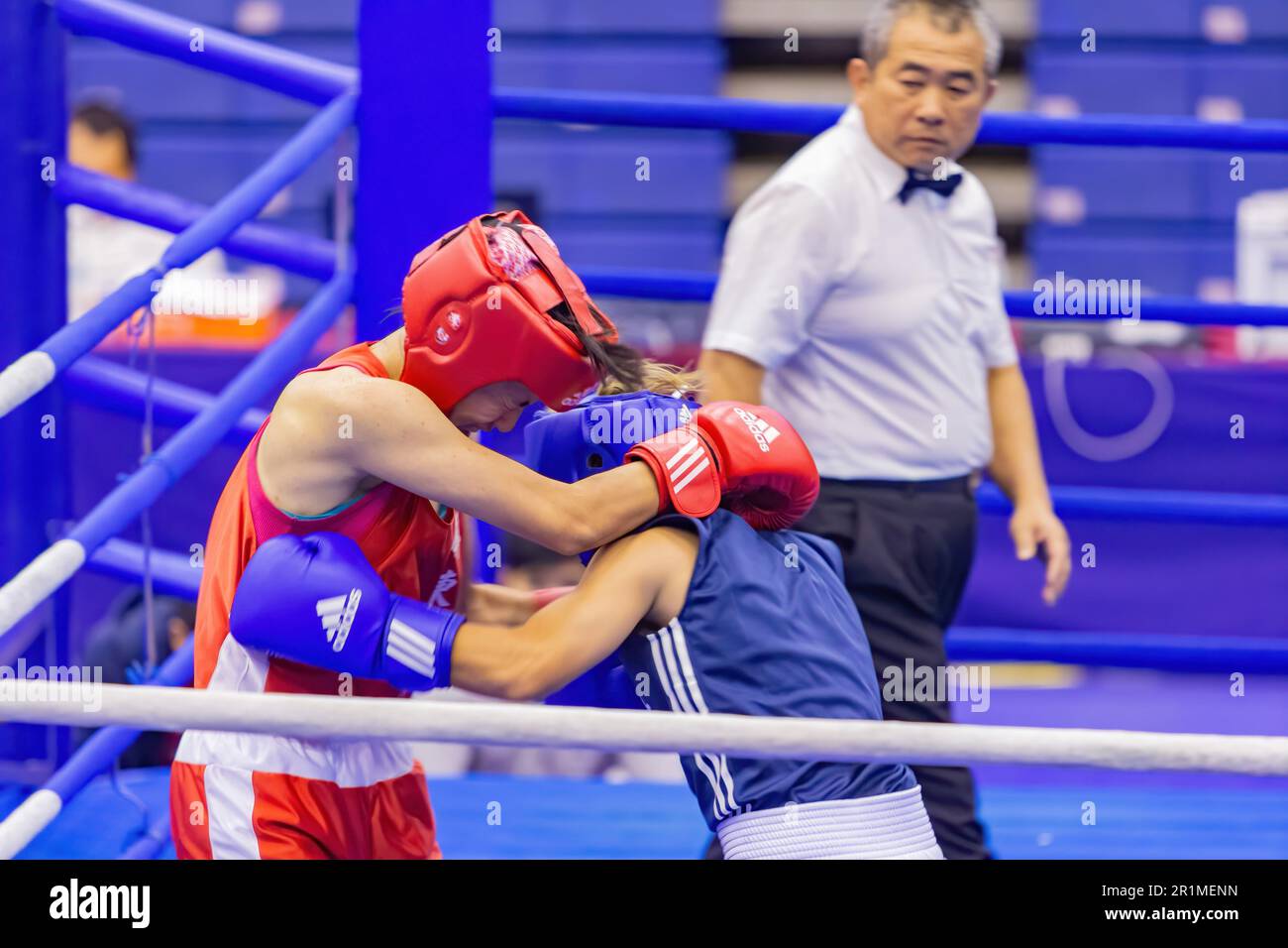 Taipei, OCT 20 2023 - Boxing competition of The National Games Stock ...