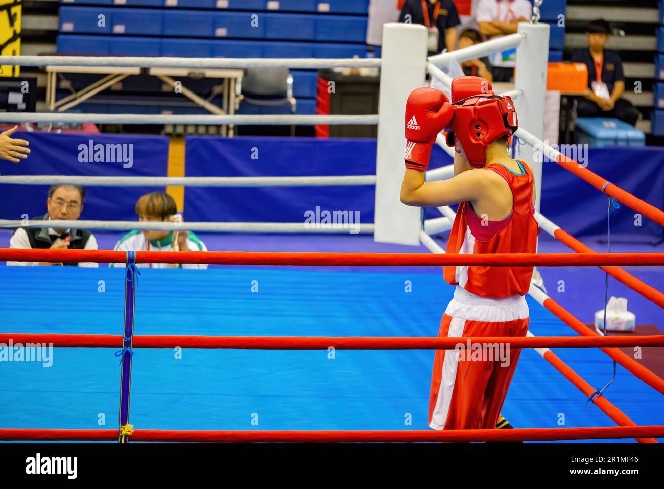 Taipei, OCT 20 2023 - Boxing competition of The National Games Stock ...