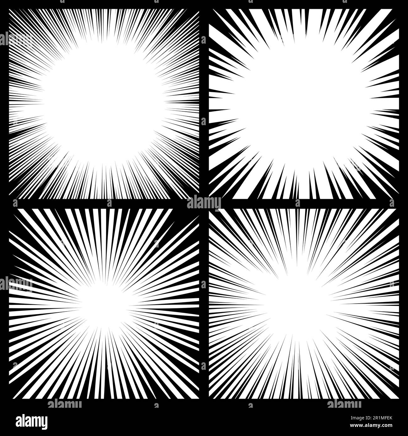 Comic book radial rays, lines. Comics background with motion, speed ...