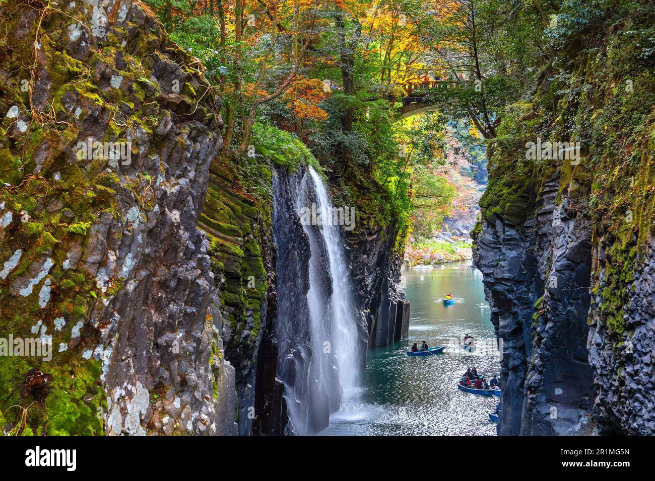 Miyazaki, Japan - Nov 24 2022: Takachiho Gorge is a narrow chasm cut ...