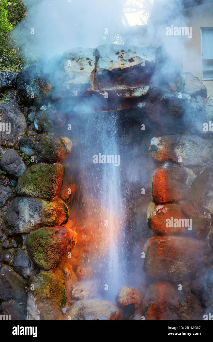 Beppu, Japan - Nov 25 2022: Tatsumaki Jigoku hot spring in Beppu, Oita ...