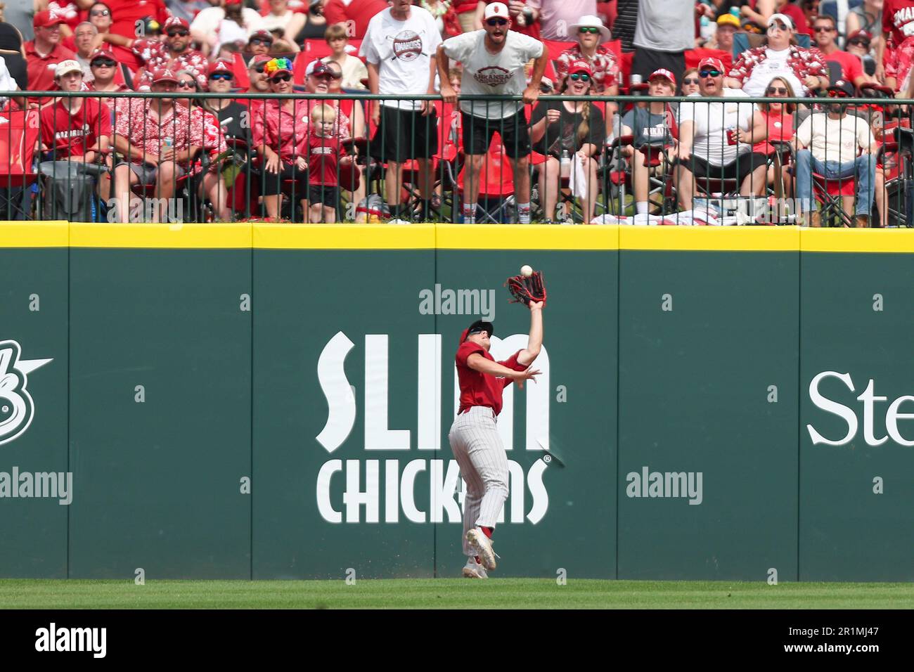 May 14, 2023: South Carolina left fielder Dylan Brewer #10 moves back ...