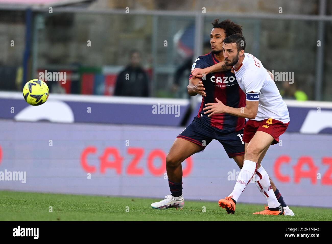 Bryan Cristante (Roma)Joshua Zirkzee (Bologna) during the Italian Sirie ...