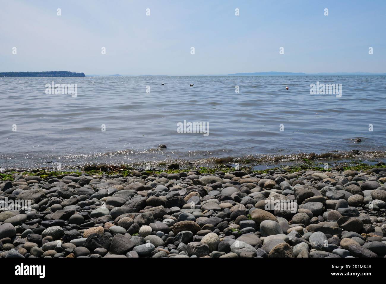 View of the Pacific Ocean as seen from Birch Bay in Washington State ...