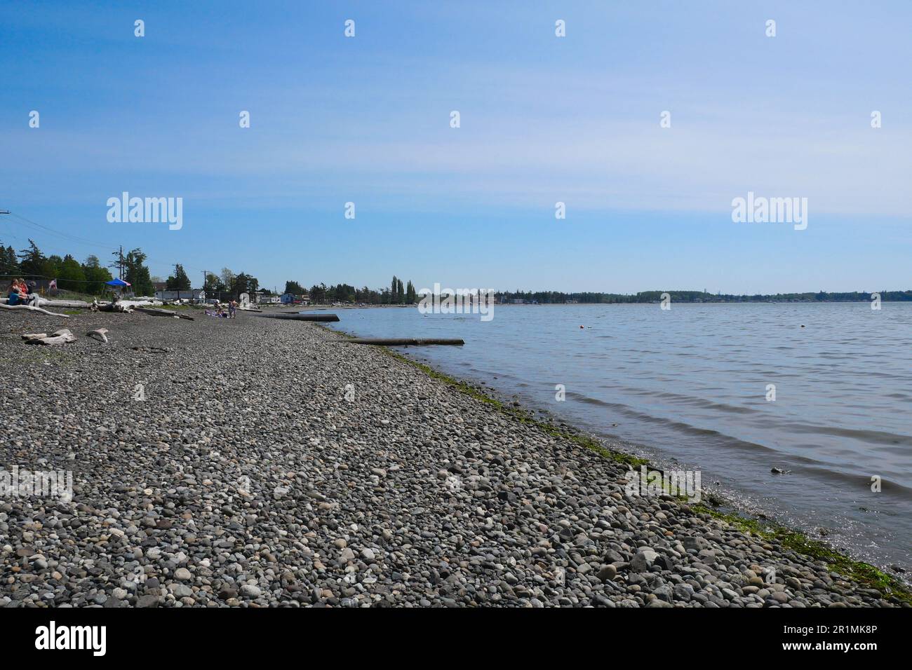 View of the Pacific Ocean as seen from Birch Bay in Washington State ...