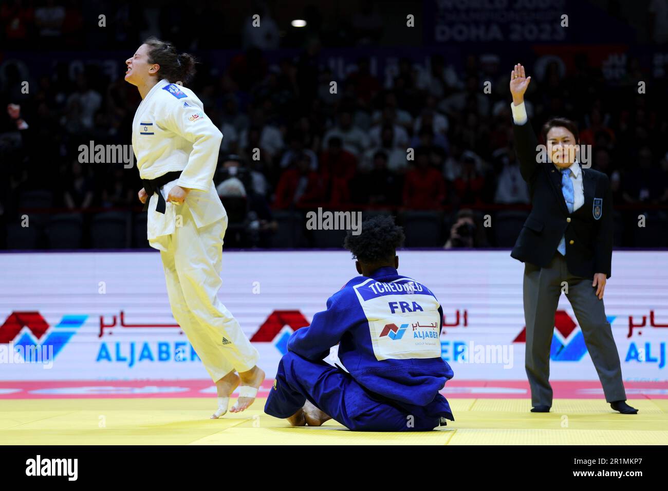 Ali Bin Hamad Al Attiyah Arena, Doha, Qatar. 12th May, 2023. (L-R) Inbar Lanir (ISR), Audrey ...