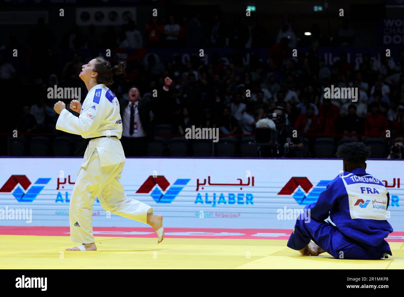 Ali Bin Hamad Al Attiyah Arena, Doha, Qatar. 12th May, 2023. (L-R) Inbar Lanir (ISR), Audrey ...