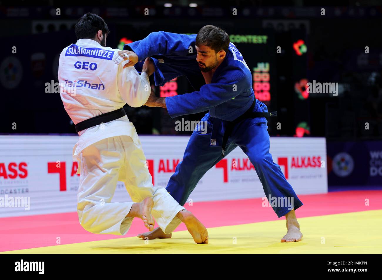 Ali Bin Hamad Al Attiyah Arena, Doha, Qatar. 12th May, 2023. (L-R) Ilia Sulamanidze (GEO), Zelym ...