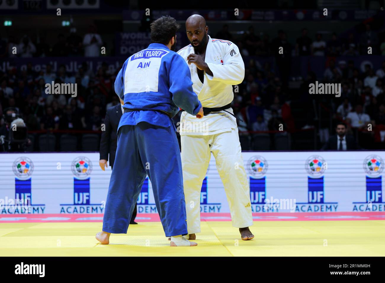 Ali Bin Hamad Al Attiyah Arena, Doha, Qatar. 13th May, 2023. (L-R) Inal Tasoev (AIN), Teddy ...