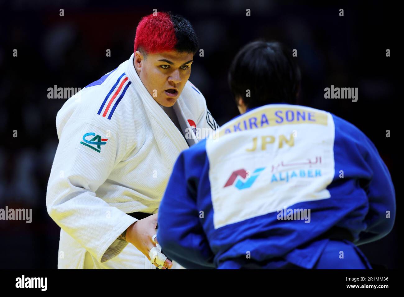 Ali Bin Hamad Al Attiyah Arena, Doha, Qatar. 13th May, 2023. (L-R) Akira Sone (JPN), Julia ...