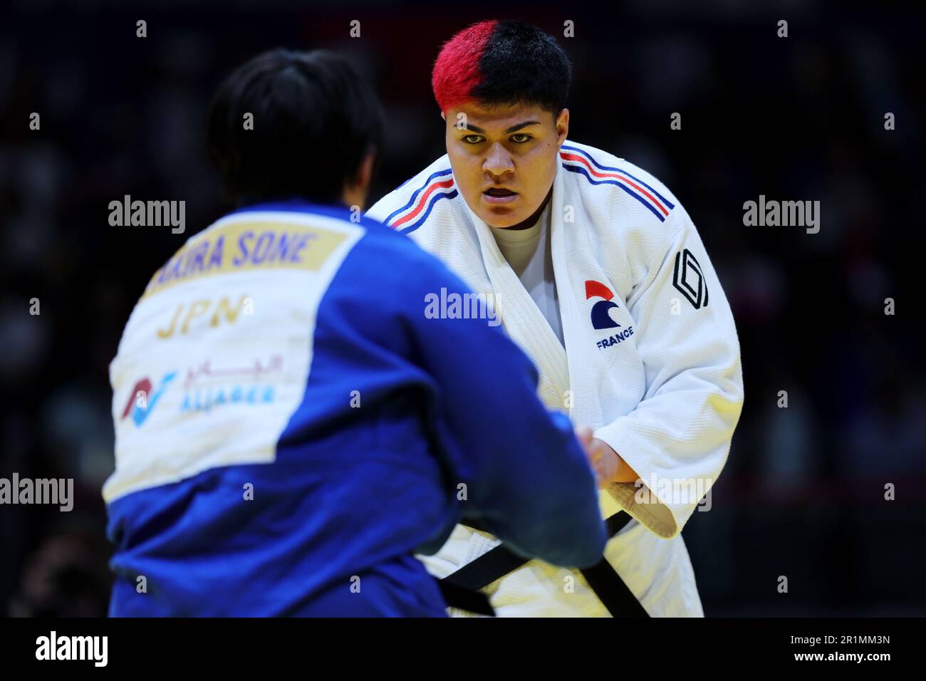 Ali Bin Hamad Al Attiyah Arena, Doha, Qatar. 13th May, 2023. (L-R) Akira Sone (JPN), Julia ...