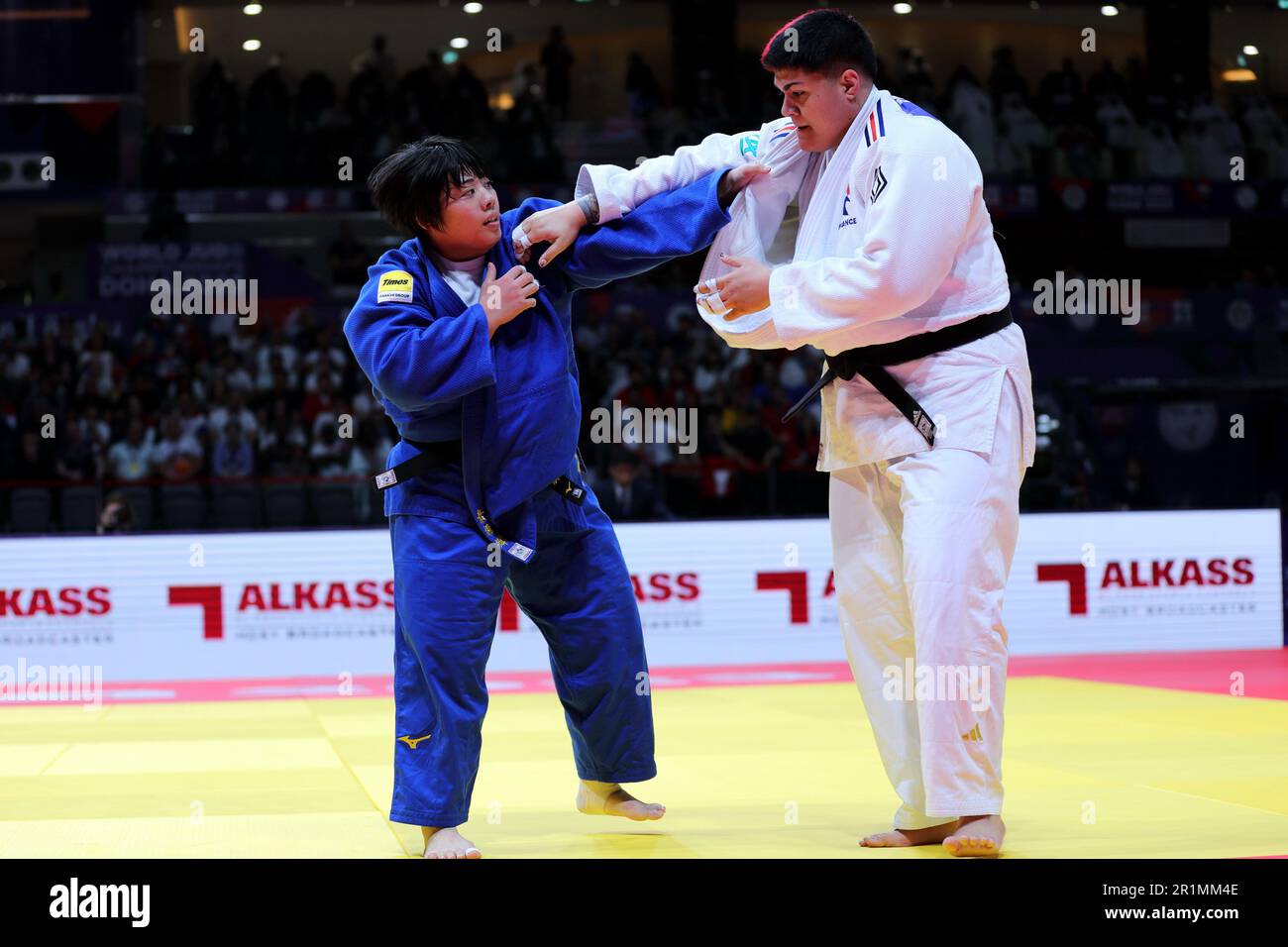 Ali Bin Hamad Al Attiyah Arena, Doha, Qatar. 13th May, 2023. (L-R) Akira Sone (JPN), Julia ...