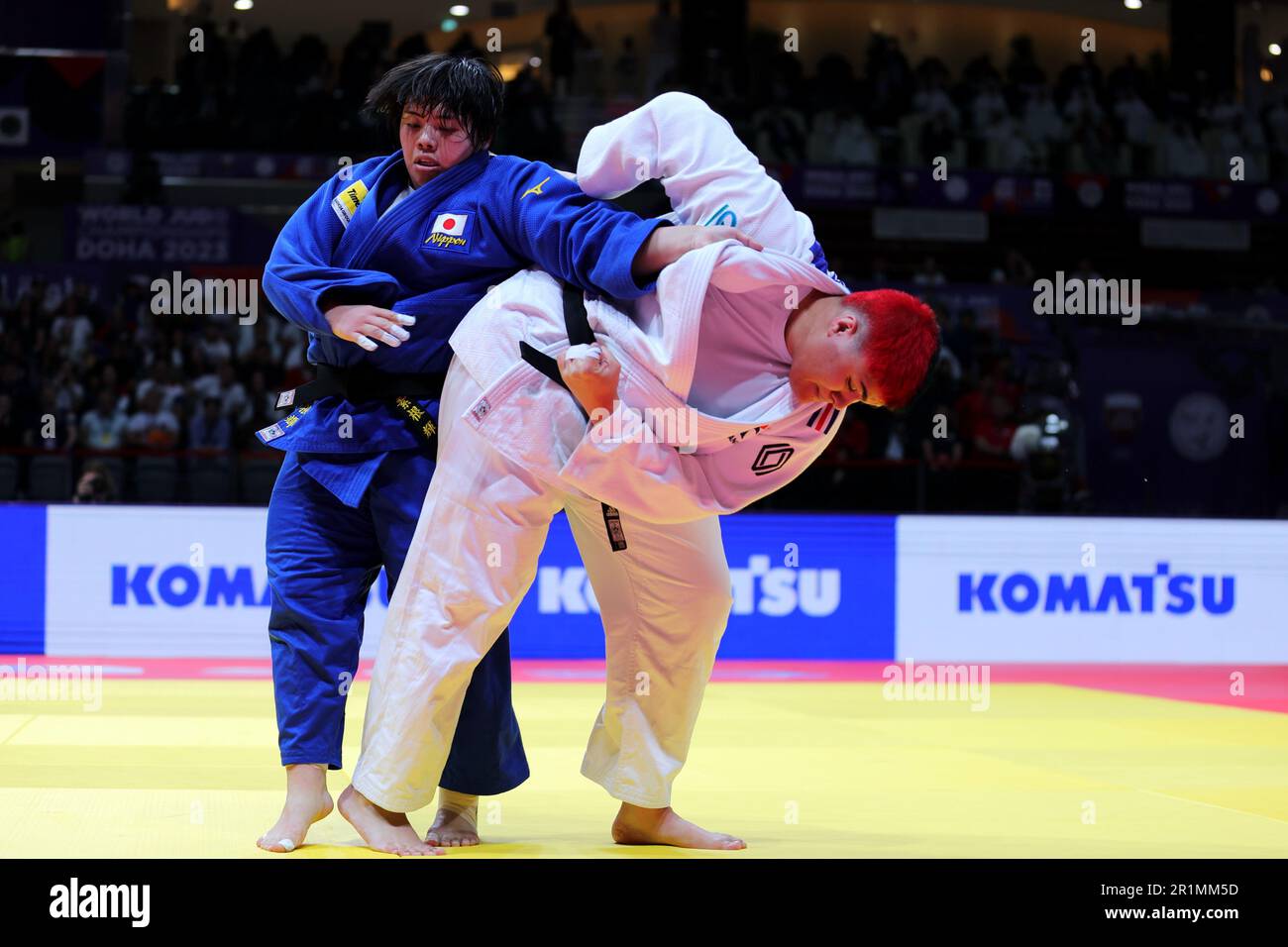 Ali Bin Hamad Al Attiyah Arena, Doha, Qatar. 13th May, 2023. (L-R) Akira Sone (JPN), Julia ...