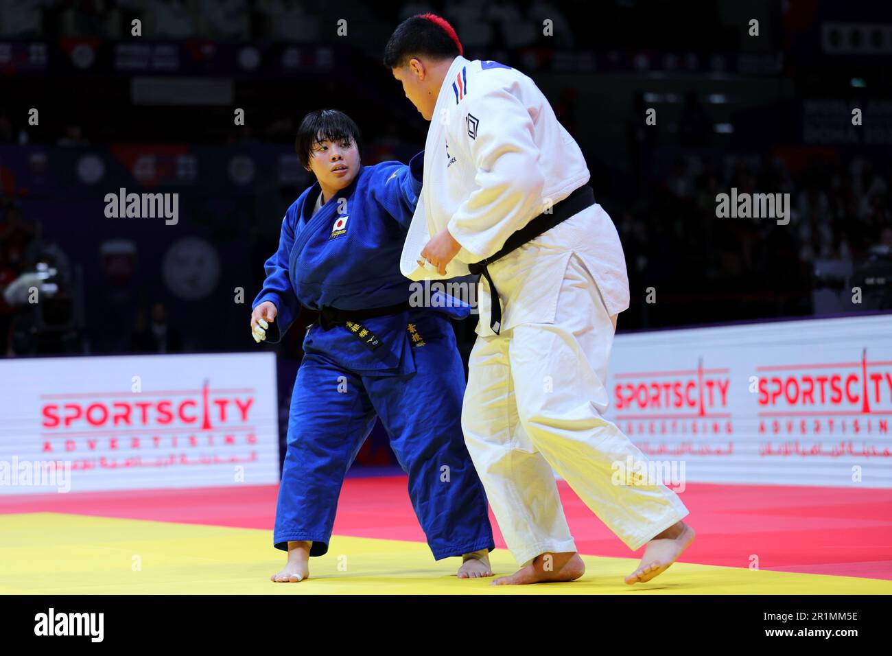 Ali Bin Hamad Al Attiyah Arena, Doha, Qatar. 13th May, 2023. (L-R) Akira Sone (JPN), Julia ...