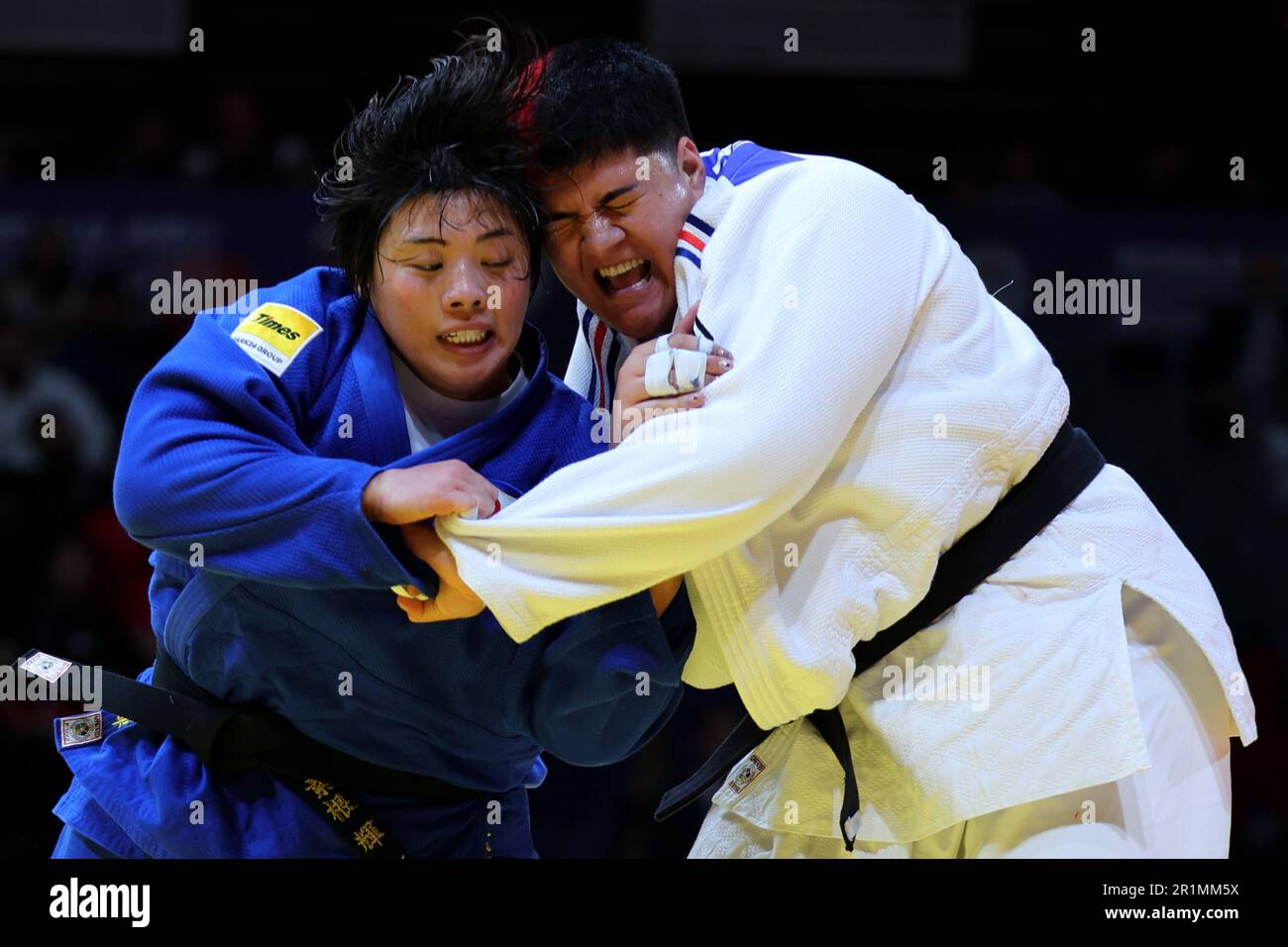 Ali Bin Hamad Al Attiyah Arena, Doha, Qatar. 13th May, 2023. (L-R) Akira Sone (JPN), Julia ...