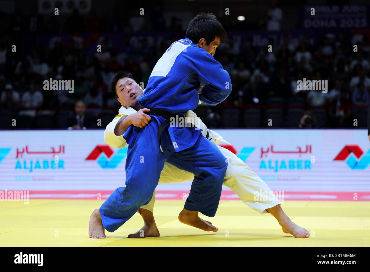 Ali Bin Hamad Al Attiyah Arena, Doha, Qatar. 13th May, 2023. (Top-Bottom) Alisher Yusupov (UZB ...