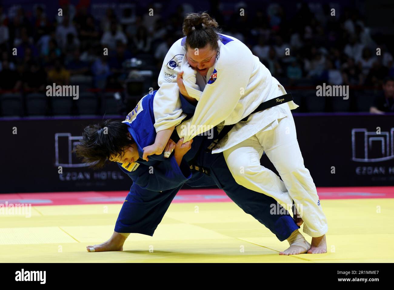 Ali Bin Hamad Al Attiyah Arena, Doha, Qatar. 13th May, 2023. (L-R) Akira Sone (JPN), Raz Hershko ...