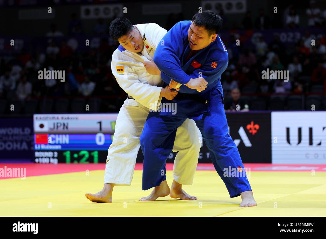 Ali Bin Hamad Al Attiyah Arena, Doha, Qatar. 13th May, 2023. (L-R) Kokoro Kageura (JPN), Ruixuan ...