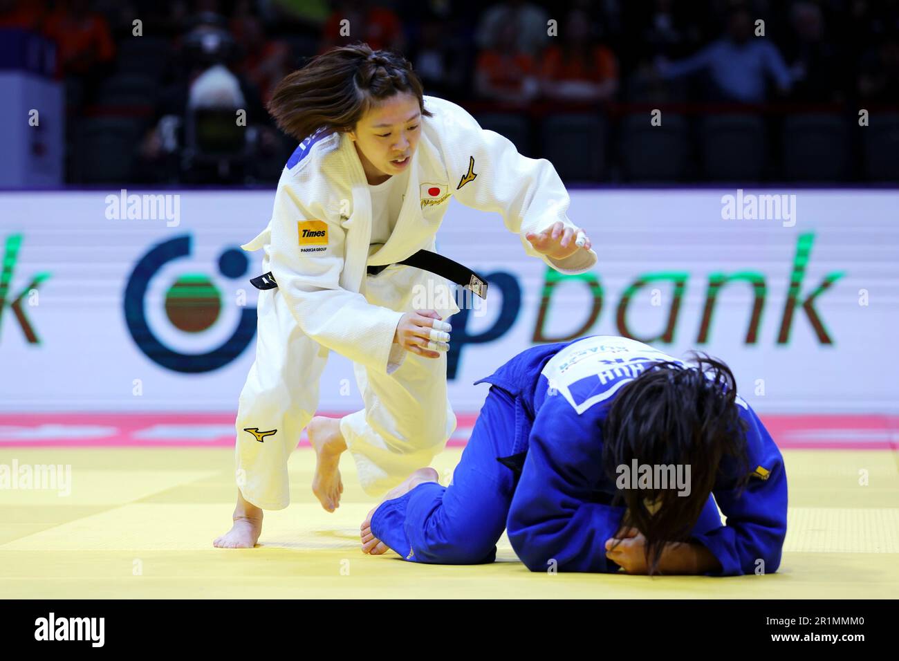Ali Bin Hamad Al Attiyah Arena, Doha, Qatar. 14th May, 2023. (Top-Bottom) Momo Tamaoki (JPN ...