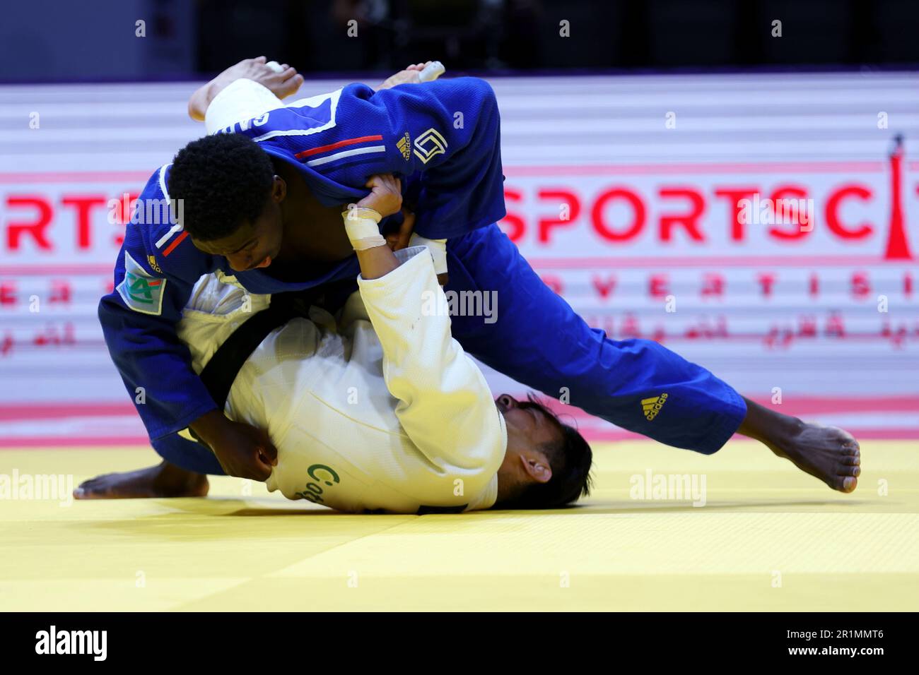 Ali Bin Hamad Al Attiyah Arena, Doha, Qatar. 14th May, 2023. (Top-Bottom) Joan-Benjamin Gaba ...