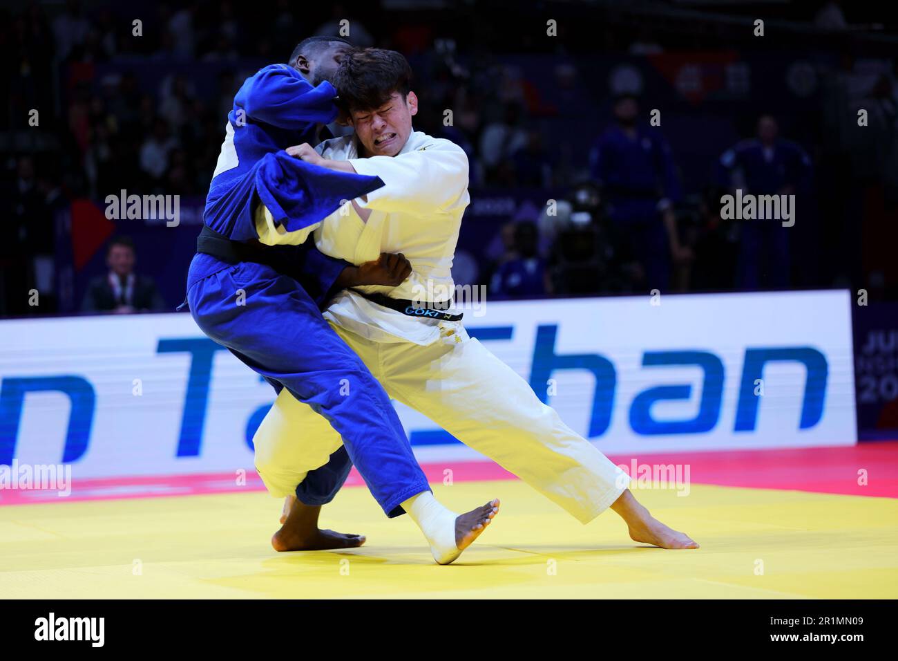 Ali Bin Hamad Al Attiyah Arena, Doha, Qatar. 14th May, 2023. (L-R) Maxime-Gael Ngayap Hambou ...