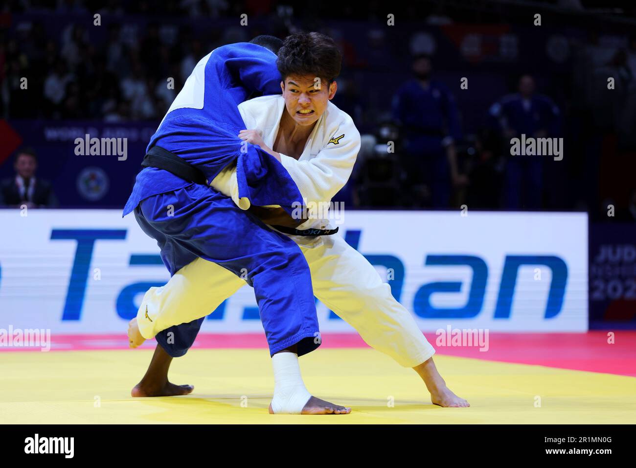 Ali Bin Hamad Al Attiyah Arena, Doha, Qatar. 14th May, 2023. (L-R) Maxime-Gael Ngayap Hambou ...