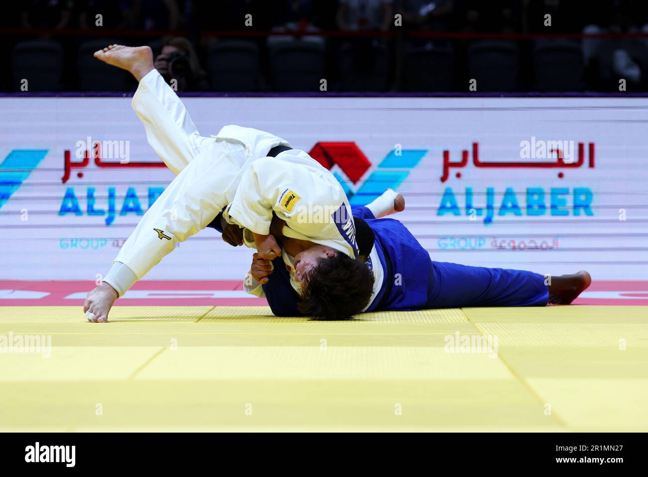 Ali Bin Hamad Al Attiyah Arena, Doha, Qatar. 14th May, 2023. (L-R) Goki Tajima (JPN), Maxime ...