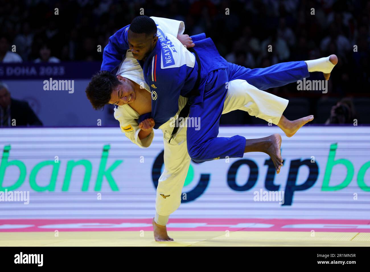 Ali Bin Hamad Al Attiyah Arena, Doha, Qatar. 14th May, 2023. (Top-Bottom) Maxime-Gael Ngayap ...