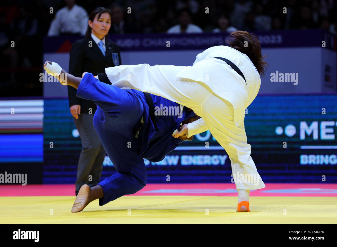 Ali Bin Hamad Al Attiyah Arena, Doha, Qatar. 14th May, 2023. (L-R) Coralie Hayme (FRA), Maya ...