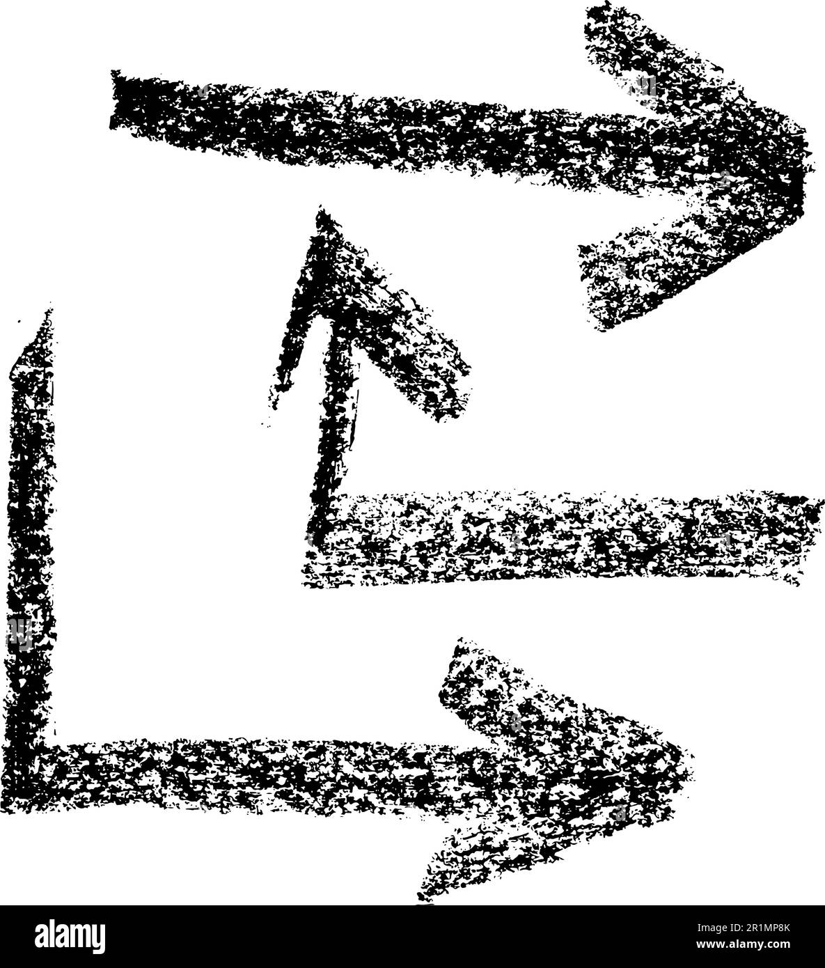 Chalk Texture Arrow Sign Set Stock Vector Image & Art - Alamy