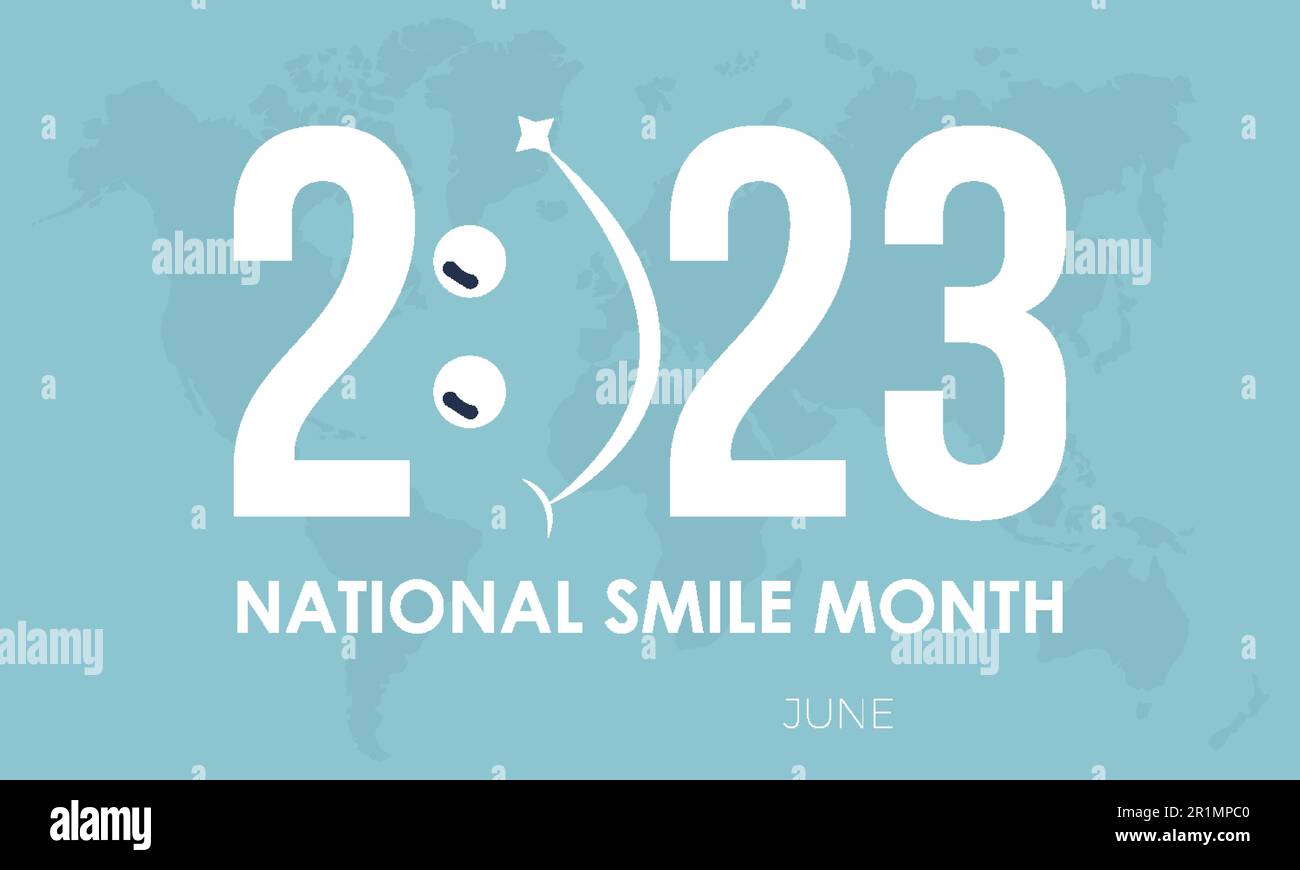 2023 Concept National Smile Month friendship, oral health, happiness ...