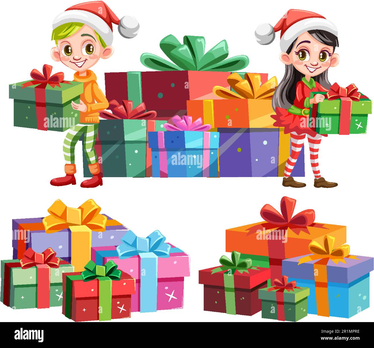 Set of gift box cartoon illustration Stock Vector Image & Art - Alamy
