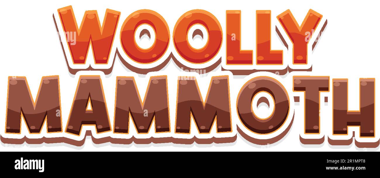 A text icon of woolly mammoth illustration Stock Vector Image & Art - Alamy