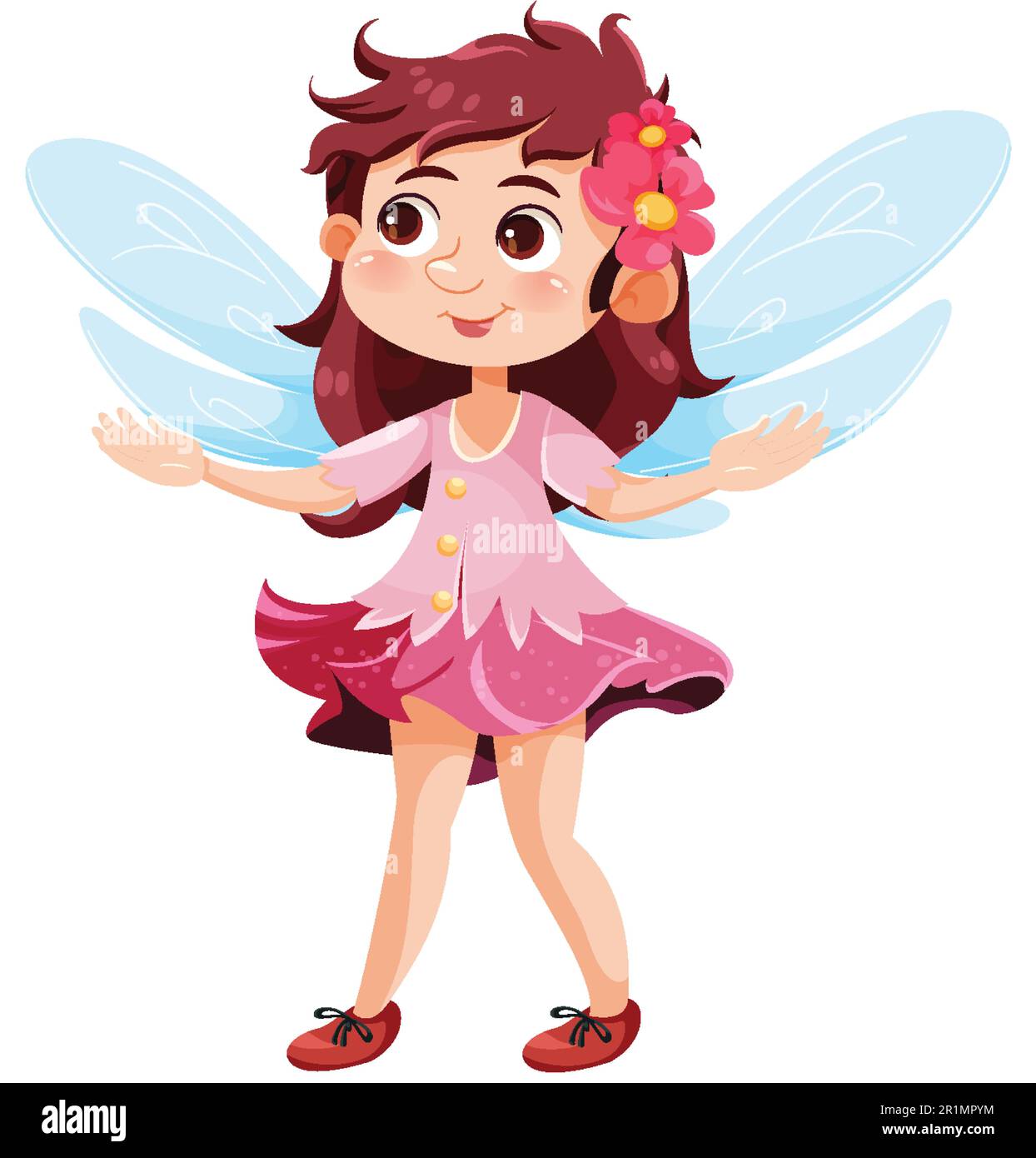 Beautiful fairy cartoon character illustration Stock Vector Image & Art ...