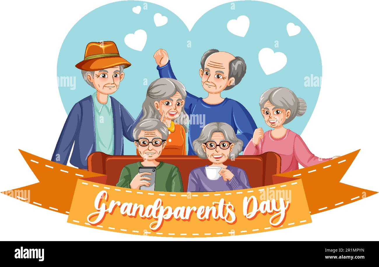 Happy grandparent day banner illustration Stock Vector Image & Art - Alamy