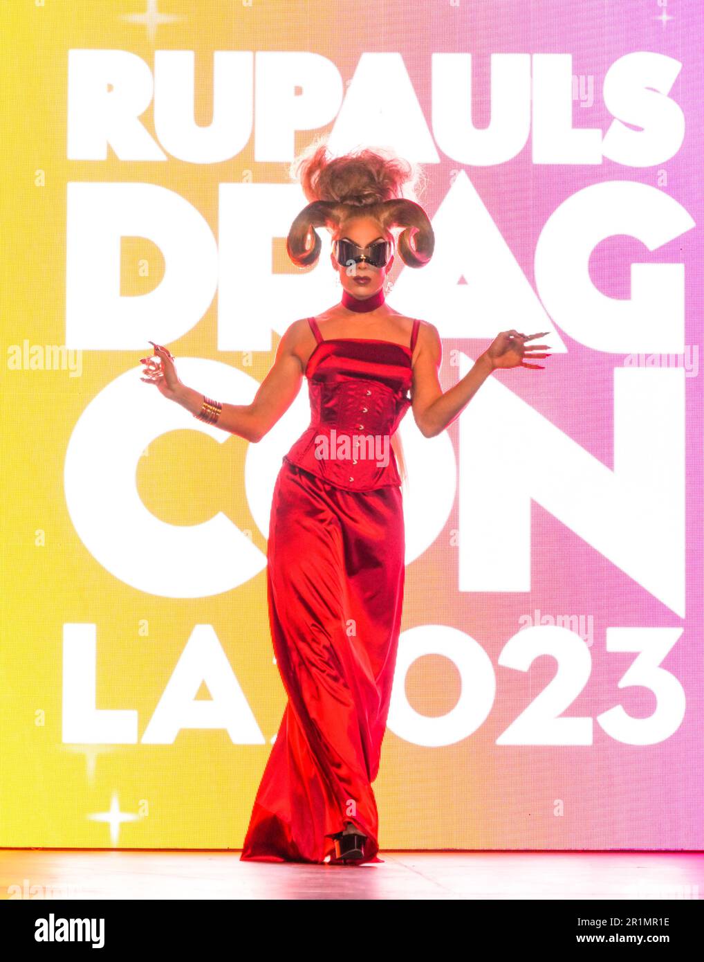 Los Angeles, CA, USA. 12th May, 2023. Alaska Thunderfuck during the 2023 Rupaul DragCon, Day 1 ...