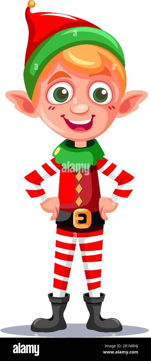Cute Elf Cartoon Character Vector illustration Stock Vector Image & Art ...