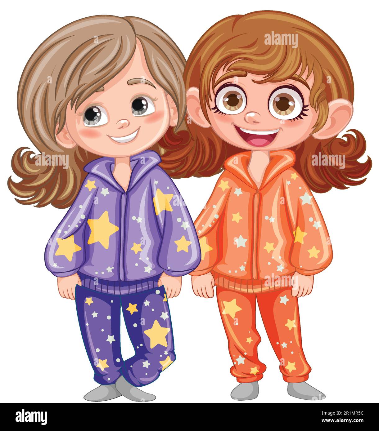Cute cartoon character in pajamas illustration Stock Vector Image & Art ...