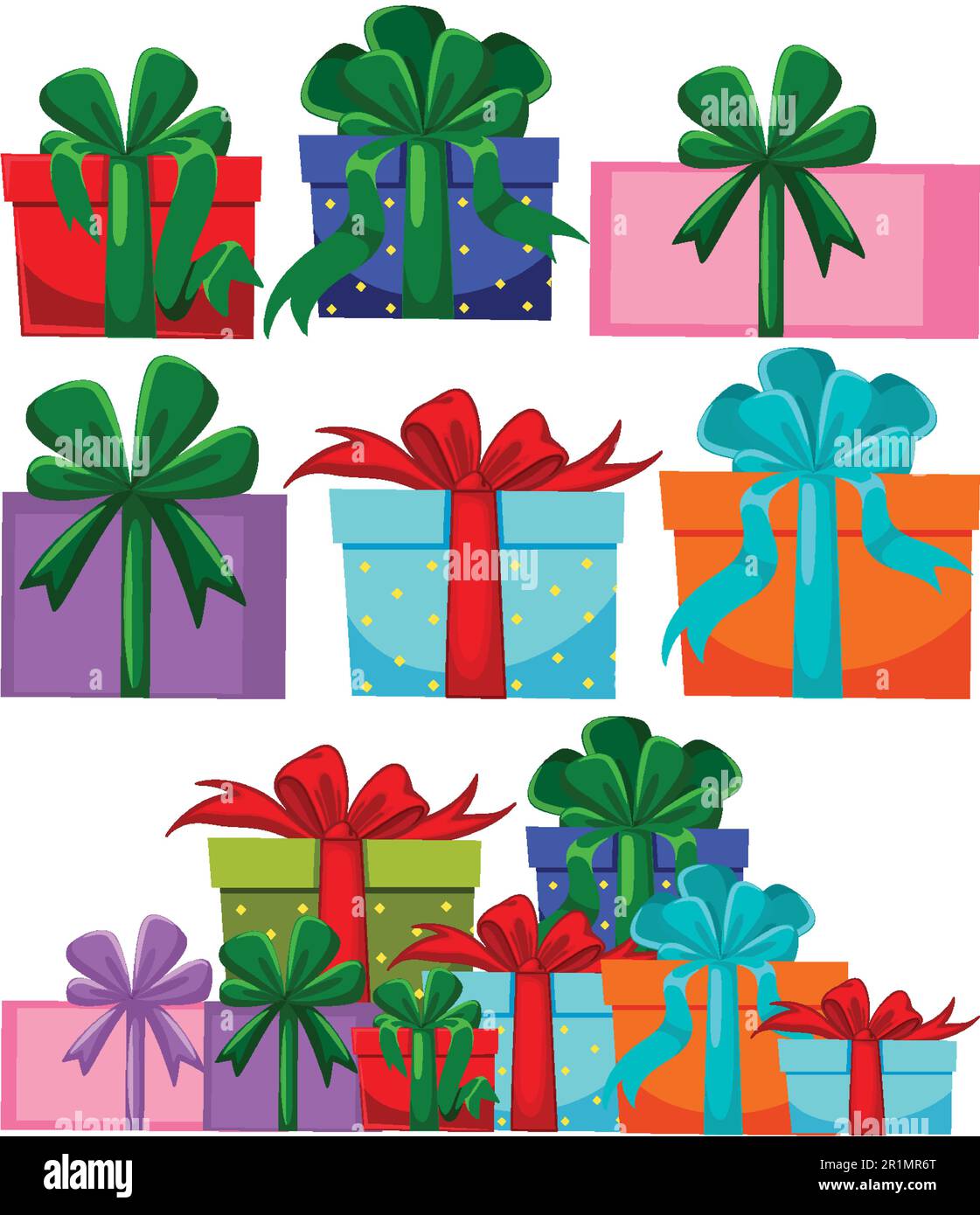Set of present boxes illustration Stock Vector Image & Art - Alamy