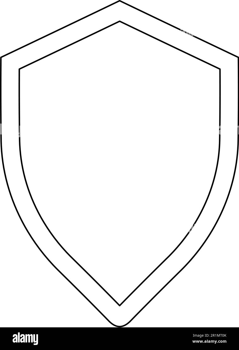 Shield line art vector icon protect and security outline symbol Stock ...